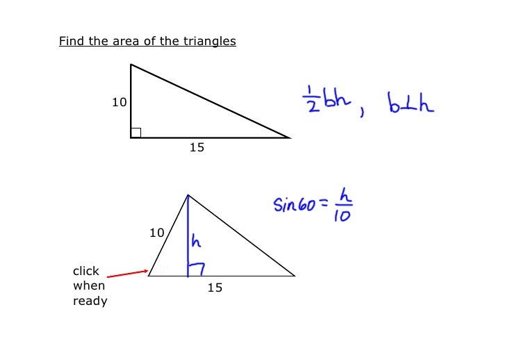 Lsn 11-4 Area of a Triangle Formula