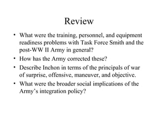 Korean War TF Smith & Inchon | PPT