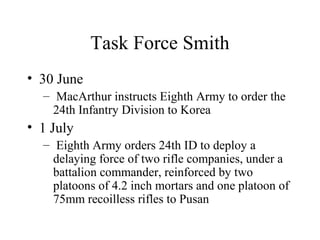 Korean War TF Smith & Inchon | PPT
