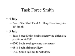 Task Force Smith Battle Analysis – NYDXRF