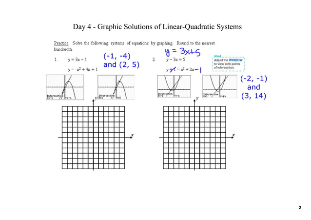 Algebra 2 Unit 4 Lesson 4 | PDF