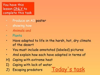 Lsn34 How Do Plants And Animals Adapt To Life | PPT
