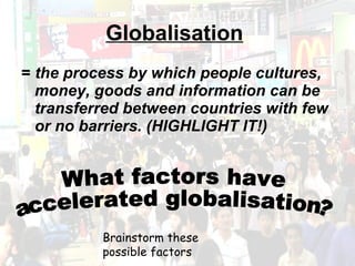 Lsn3 what are the effects of globalisation on population | PPT