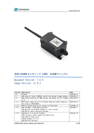 汎用LoRaWANセンサノード LSN50 -V2日本語マニュアル | PDF