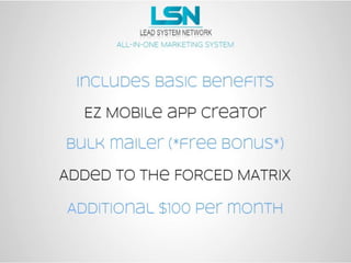 LEAD SYSTEM NETWORK (LSN) FULL COMPENSATION PLAN OVERVIEW | PPT