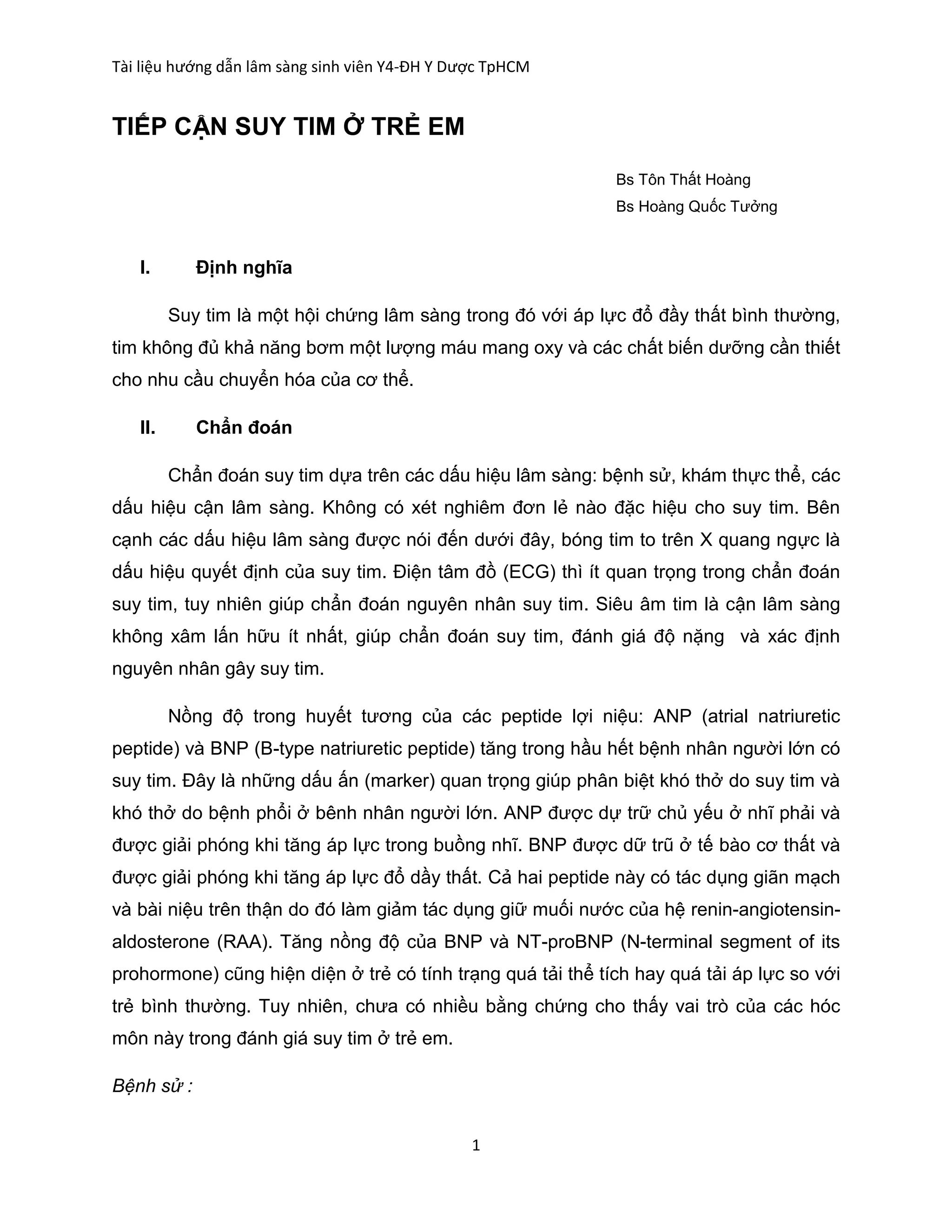 TIẾP CẬN SUY TIM TRẺ EM | PDF