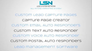 LSN Lead System Network Presentation 100% Commisions | PPT