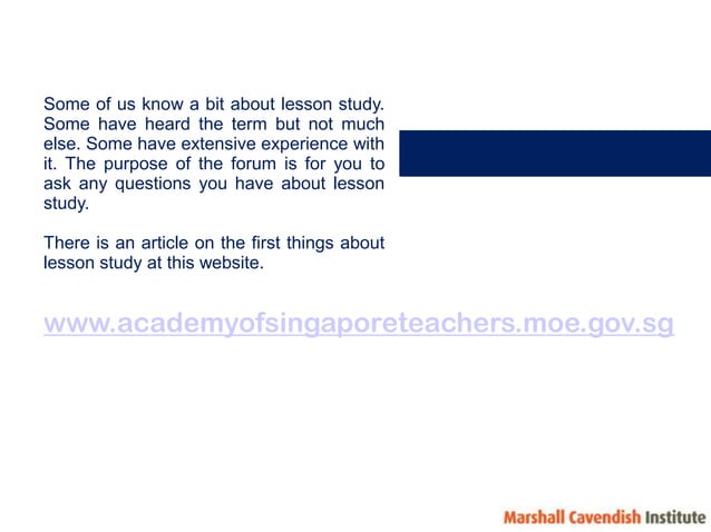 LSP101 Lesson Study at First Toa Payoh Secondary | PPTX