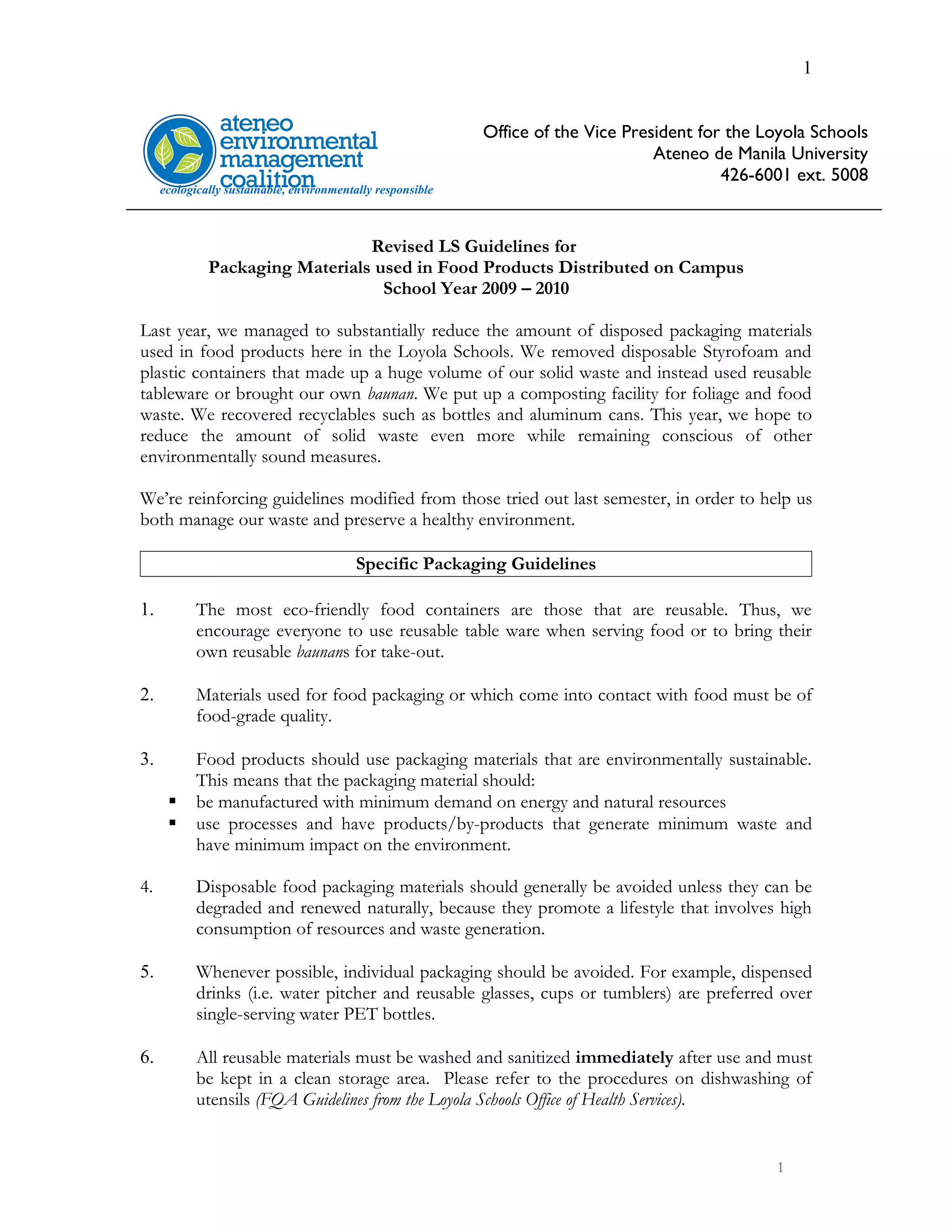 LS Packaging Guidelines SY09-10 | DOC
