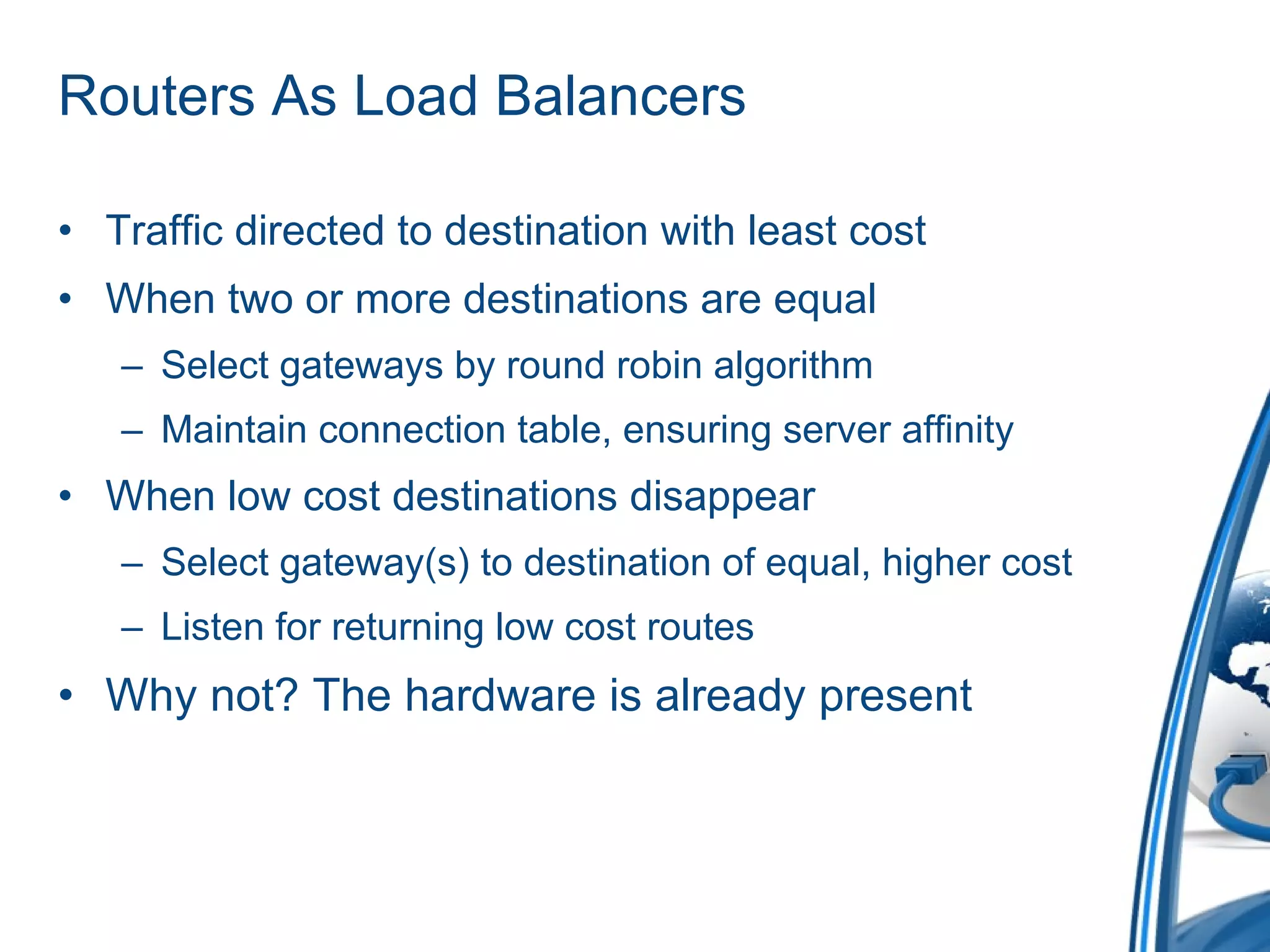 Service Redundancy and Traffic Balancing Using Anycast | PPT