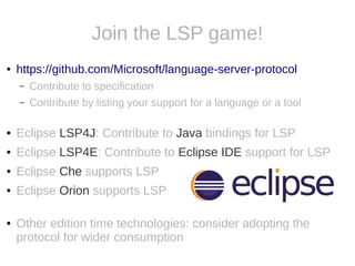 [EclipseCon France 2017] Language Server Protocol in action | PPT