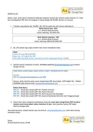 Soal Jawab Ujian LSPP AAMAI 102 - Hukum Asuransi, Edisi September 2016 ...