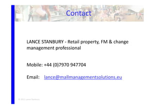 Lance Stanbury - A Presentation | PDF | Business | Business and Finance
