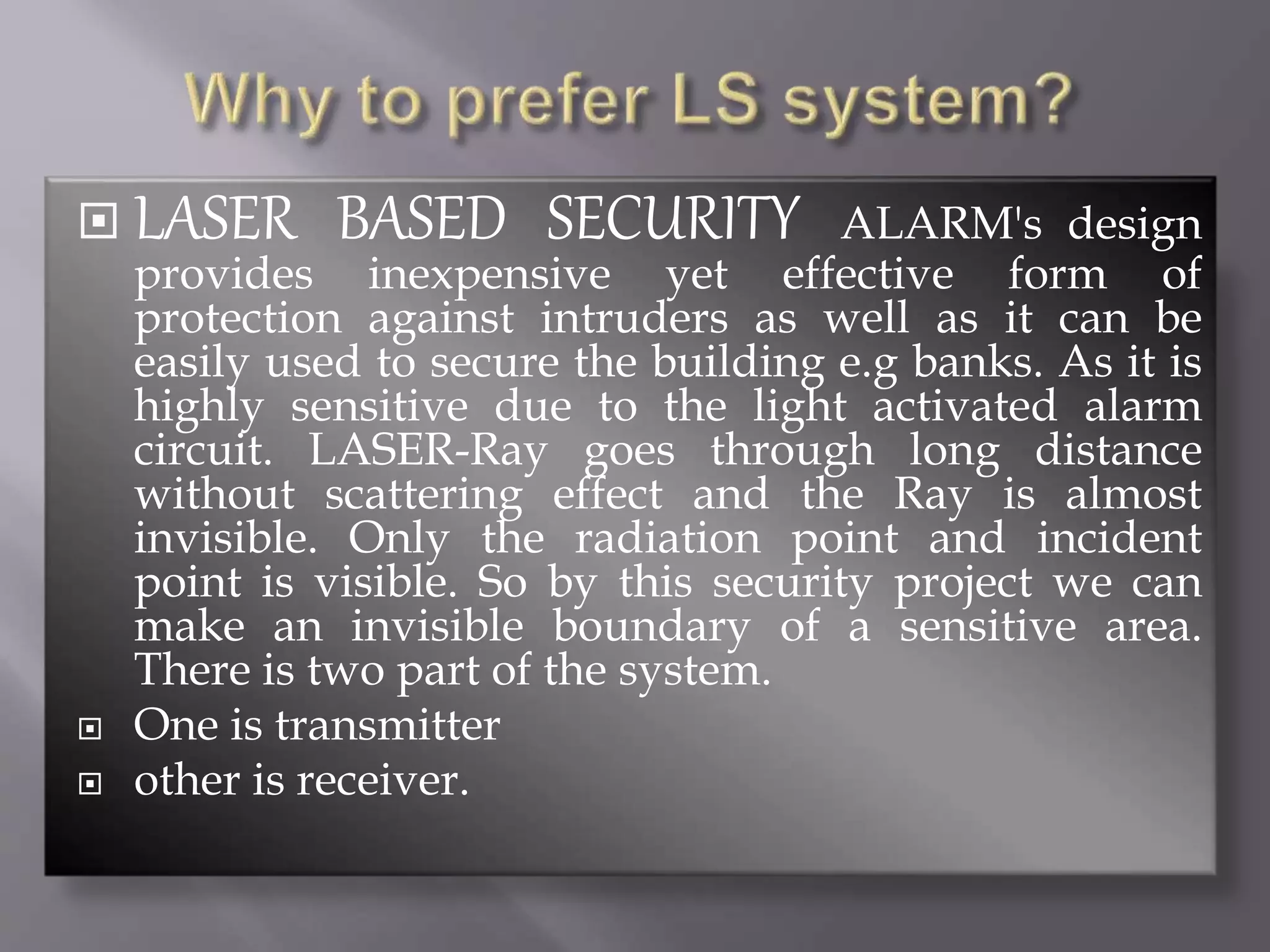 Laser Security System | PPTX