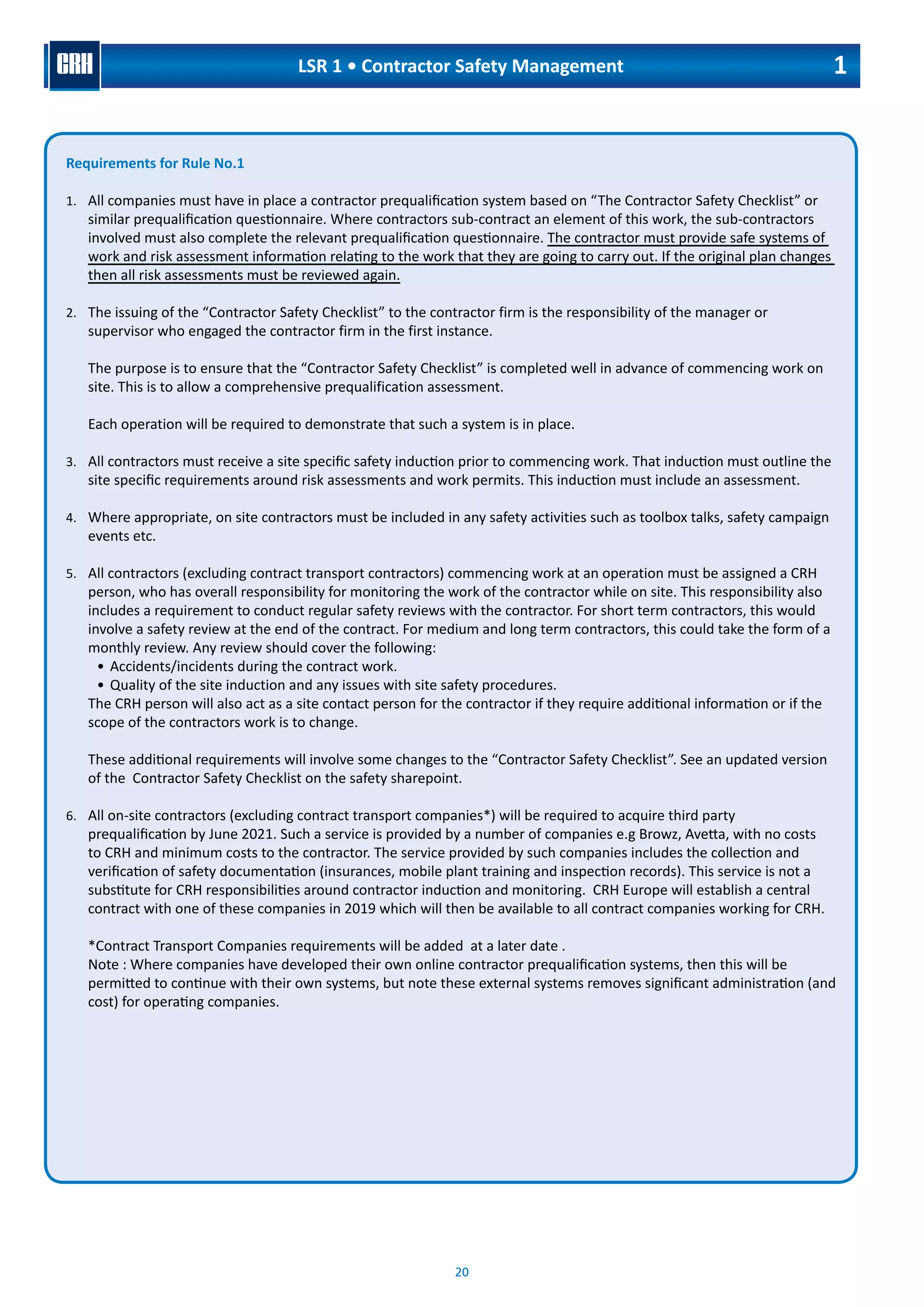 Life Saving Rules - HSE | PDF