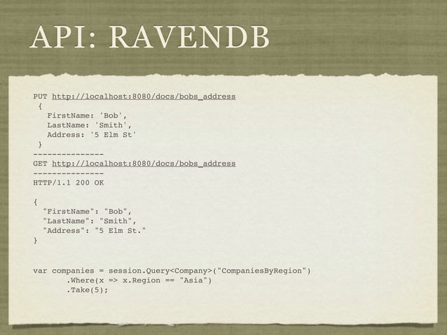 Battle of NoSQL stars: Amazon's SDB vs MongoDB vs CouchDB vs RavenDB ...