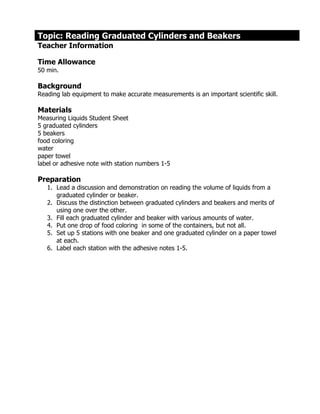 Ls reading lab equipment | PDF | Chemistry | Science