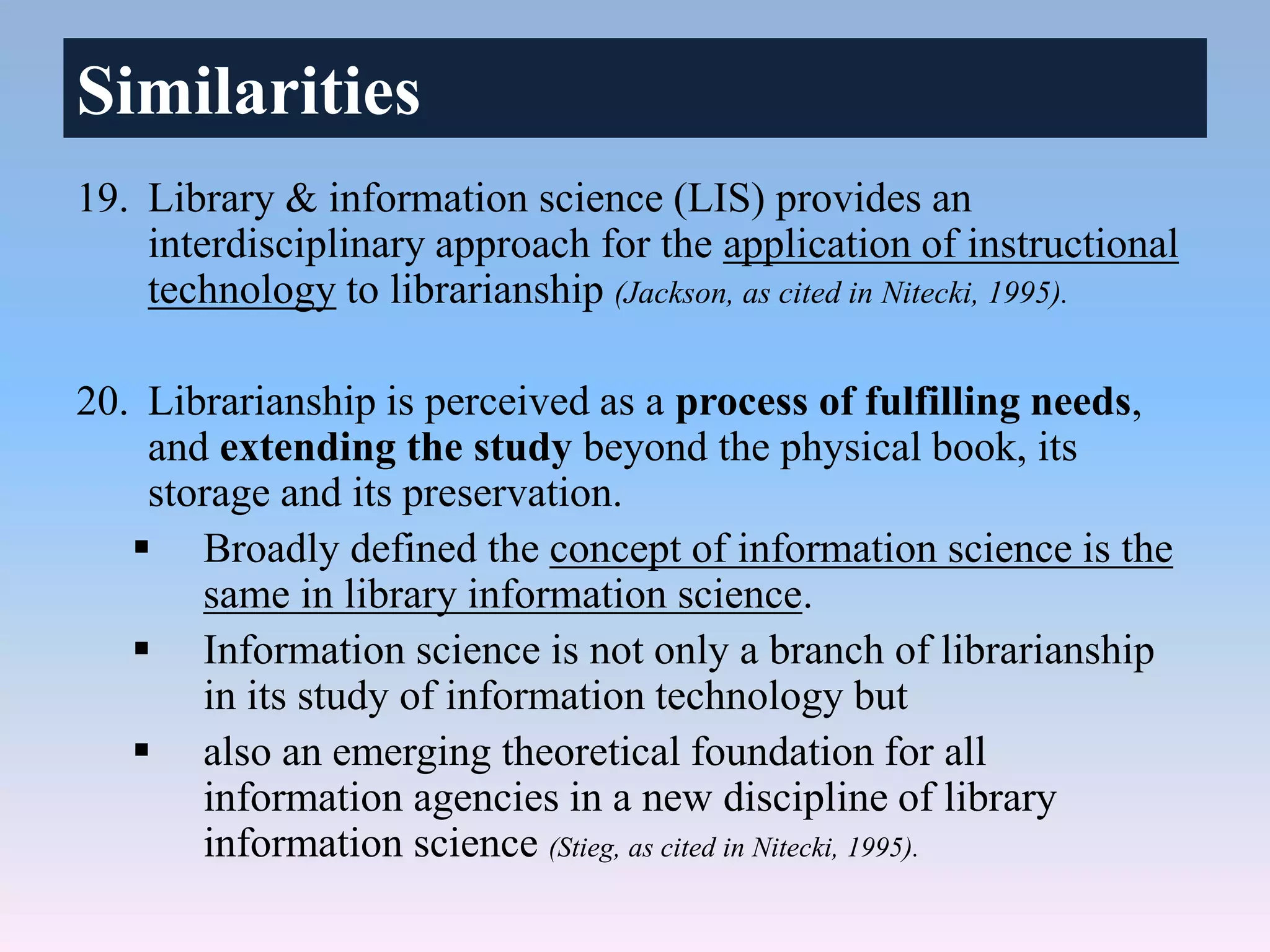 RELATIONSHIP OF LIBRARY SCIENCE WITH ‎INFORMATION SCIENCE | PPSX