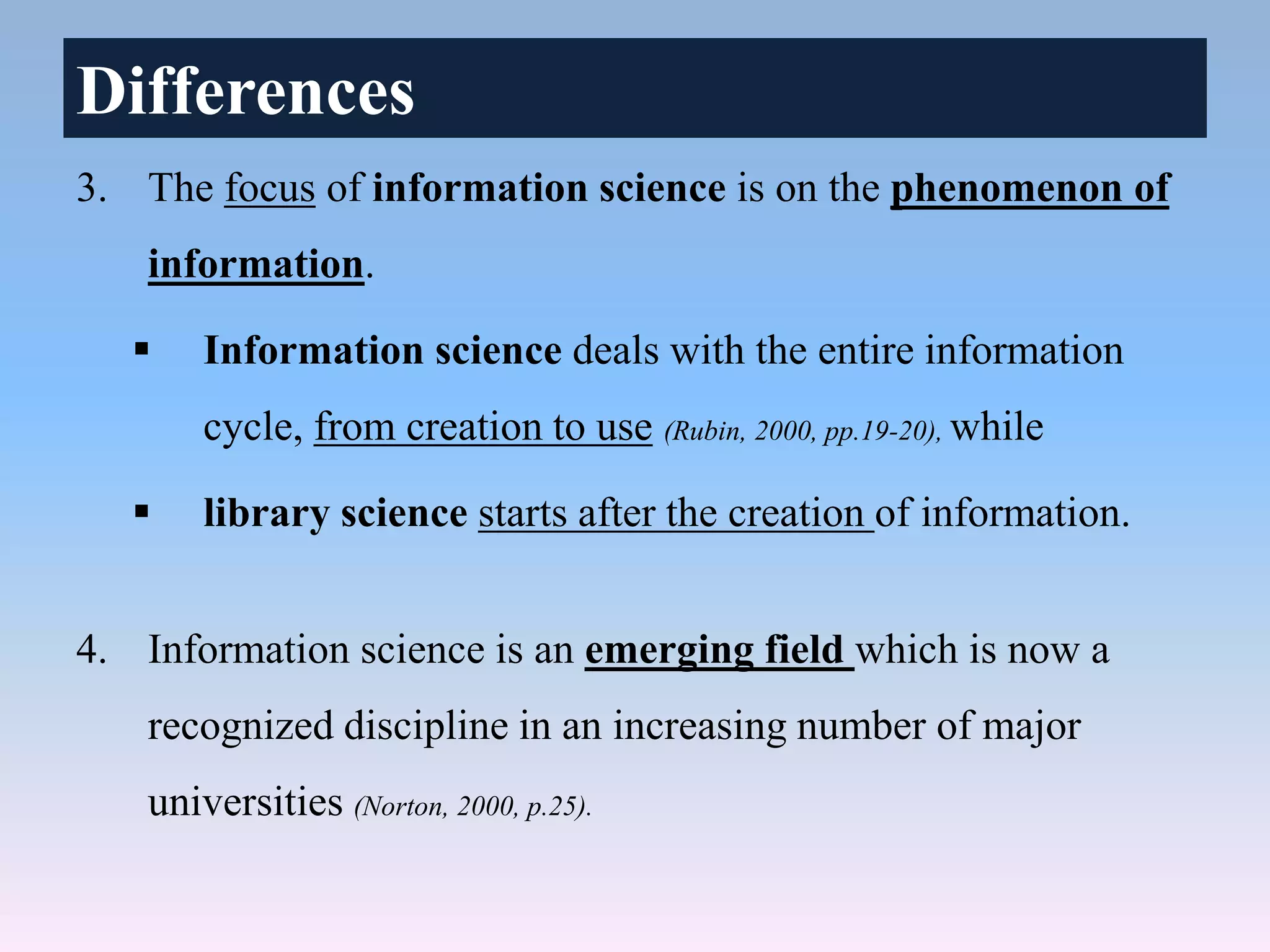 RELATIONSHIP OF LIBRARY SCIENCE WITH ‎INFORMATION SCIENCE | PPSX