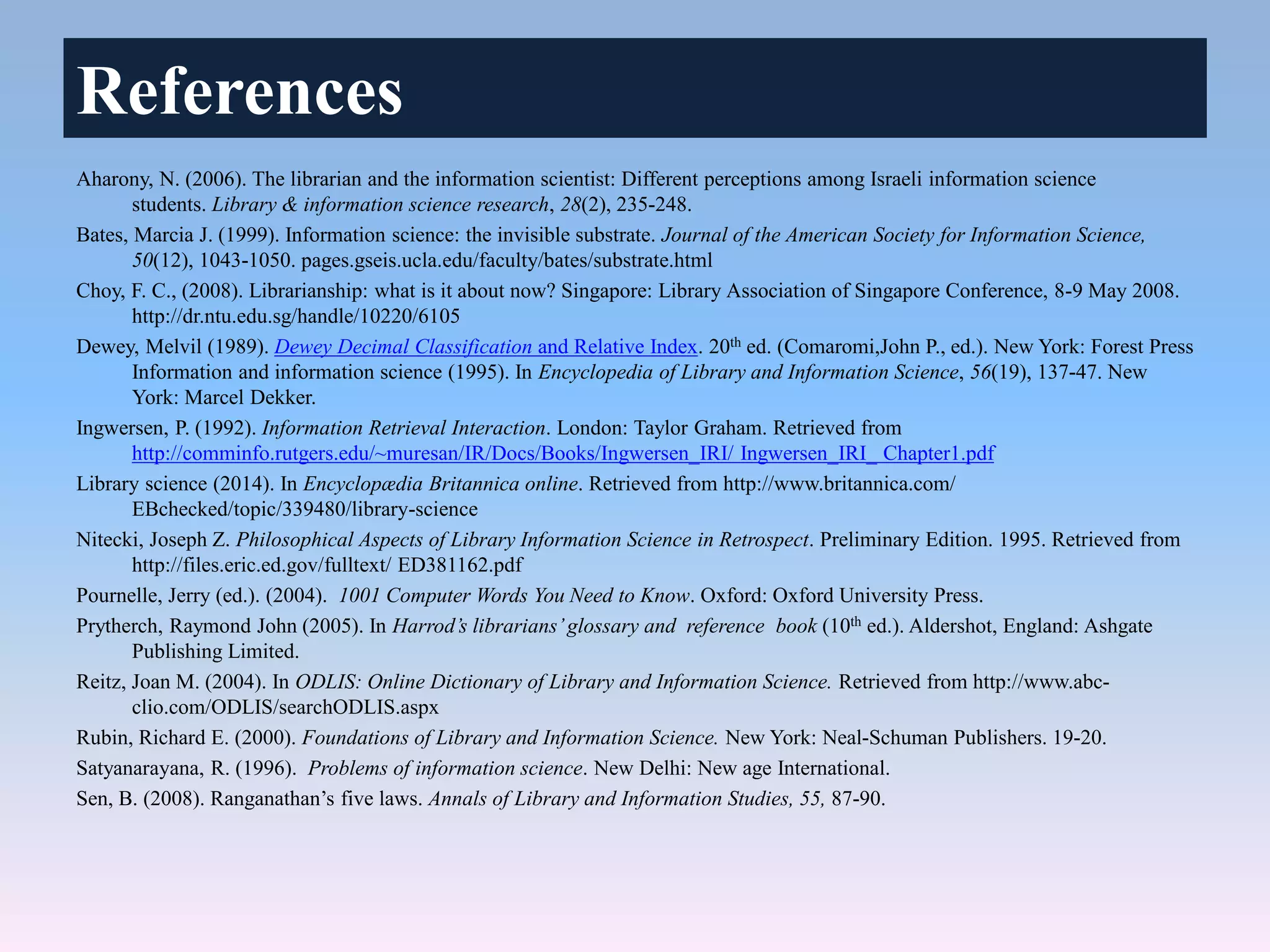 RELATIONSHIP OF LIBRARY SCIENCE WITH ‎INFORMATION SCIENCE | PPSX