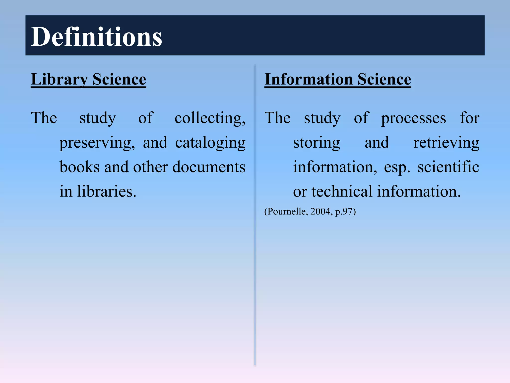 RELATIONSHIP OF LIBRARY SCIENCE WITH ‎INFORMATION SCIENCE | PPSX