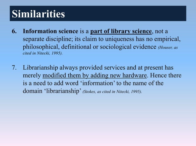 RELATIONSHIP OF LIBRARY SCIENCE WITH ‎INFORMATION SCIENCE | PPSX