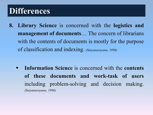 RELATIONSHIP OF LIBRARY SCIENCE WITH ‎INFORMATION SCIENCE | PPSX