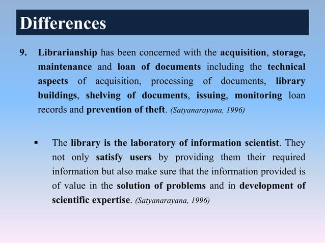 RELATIONSHIP OF LIBRARY SCIENCE WITH ‎INFORMATION SCIENCE | PPSX