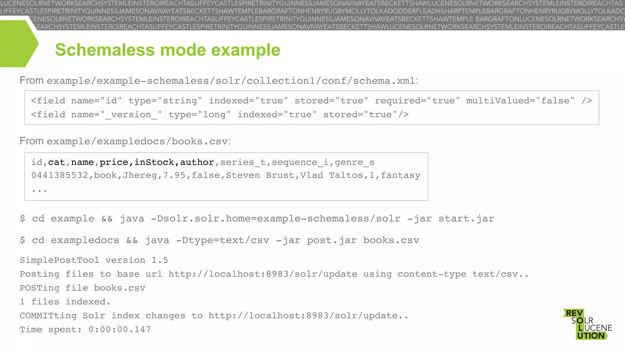 Schemaless Solr and the Solr Schema REST API | PPT