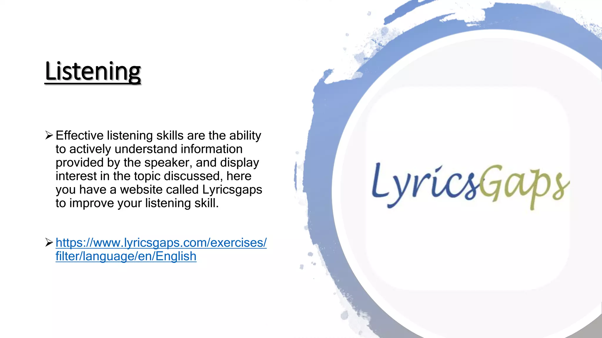 LSRW: THE FOUR SKILLS | PPTX