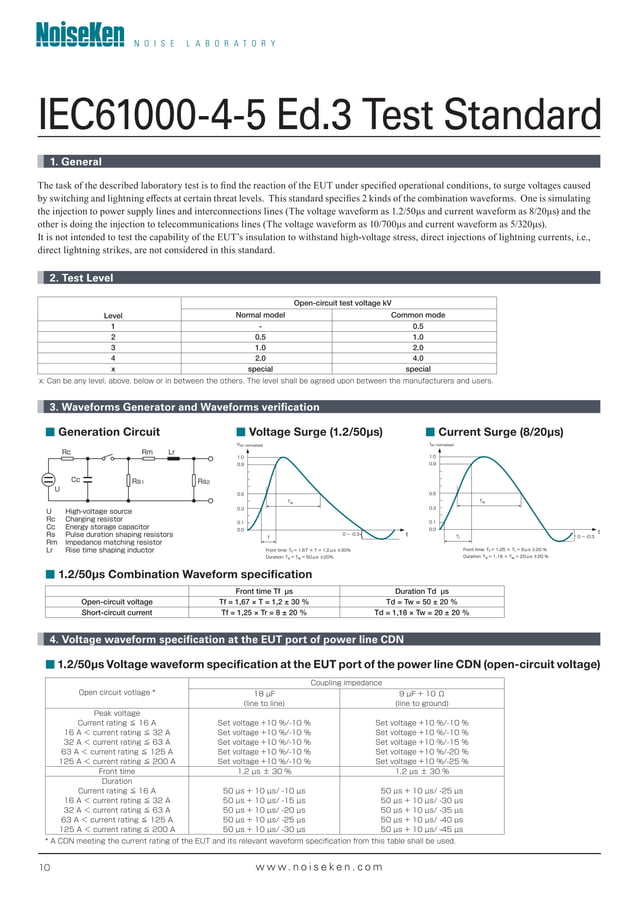 Lss6330 catalogue noiseken_Lightning_surge_simulator_denkei | PDF
