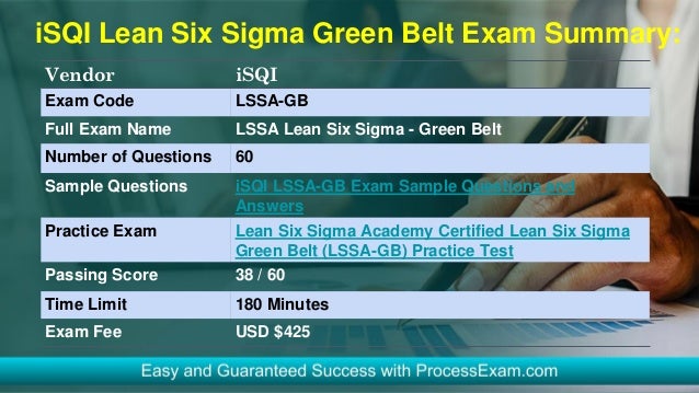(LSSA-GB) iSQI Lean Six Sigma Green Belt Certification | Questions ...