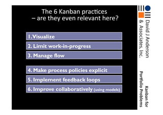 Kanban: Thinking tools for portfolio-level problems | PPT