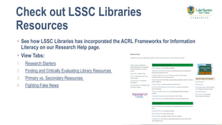 ACRL Frameworks for Learning | PPTX