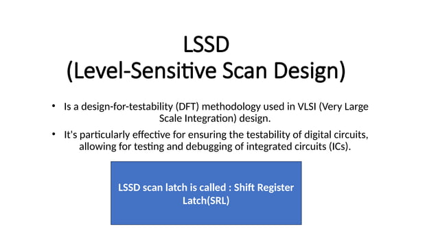 Lssd Level Sensitive Scan Design Vlsi Ece 6th Sem Pptx Computing Technology And Computing