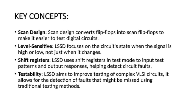 LSSD Level-Sensitive Scan Design VLSI ECE 6th Sem | PPTX | Computing | Technology & Computing