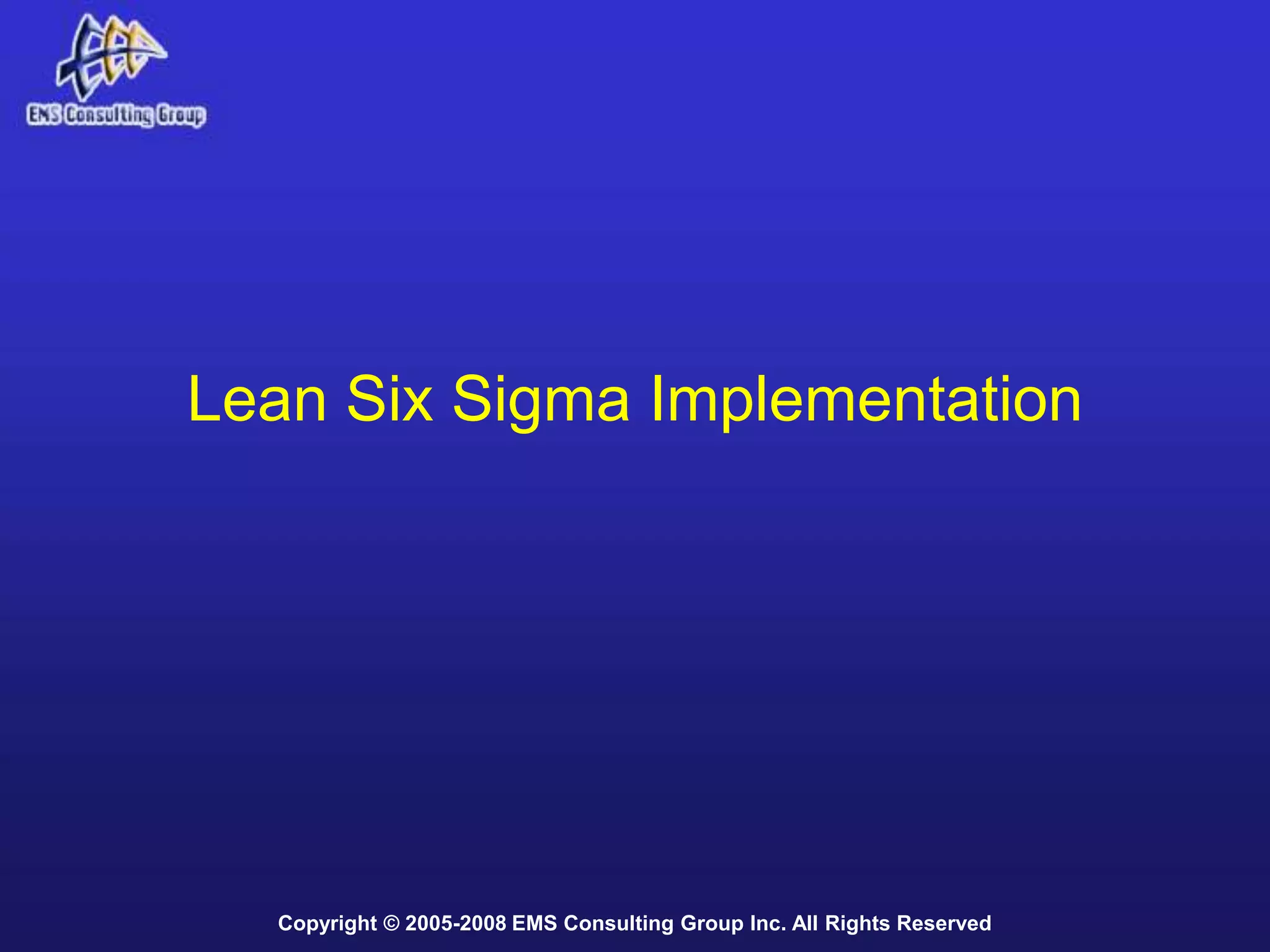 Lean Six Sigma Implementation | PPTX