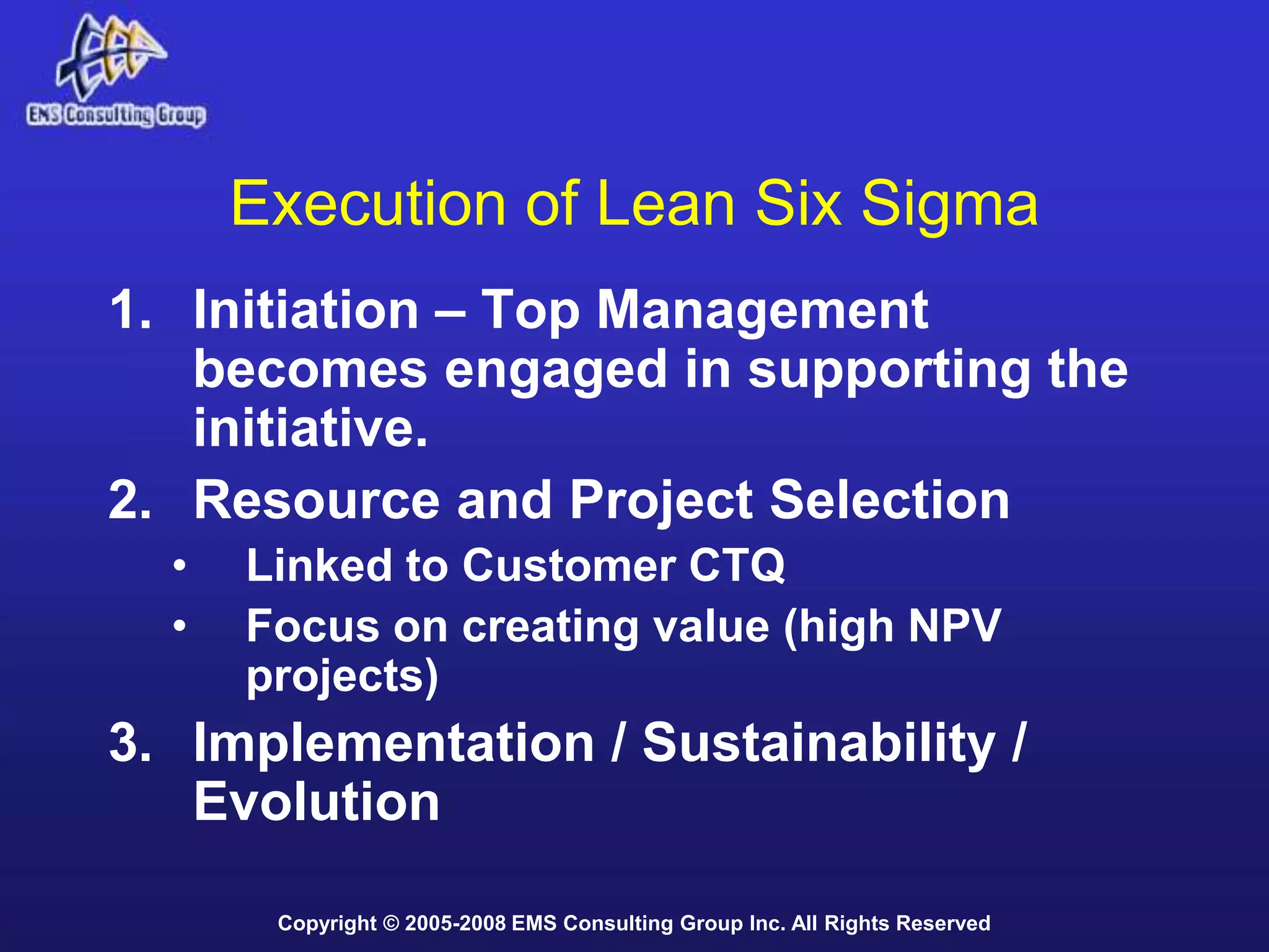 Lean Six Sigma Implementation | PPTX