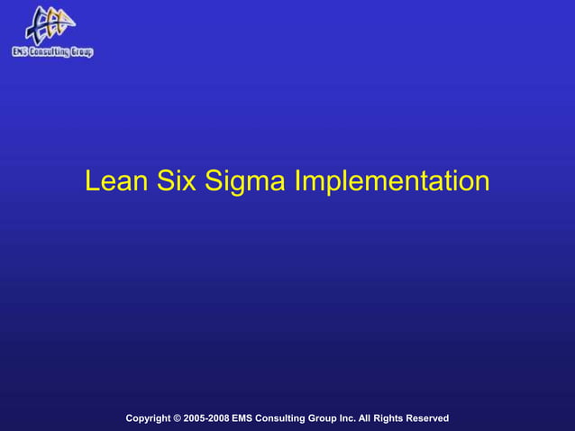 Lean Six Sigma Implementation | PPTX | Mechanical and Industrial ...