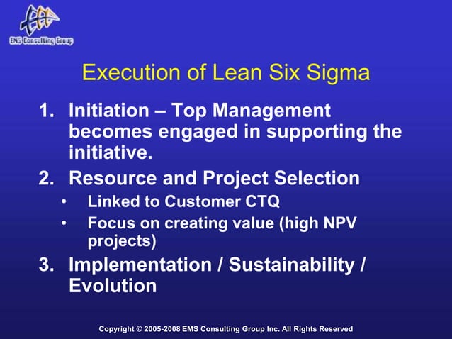 Lean Six Sigma Implementation | PPT