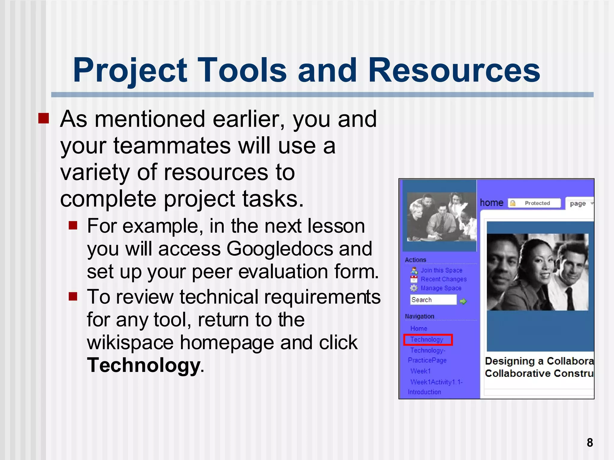 Lesson 1.1 Familiarize Yourself with Project Work, Timeline, and Group ...