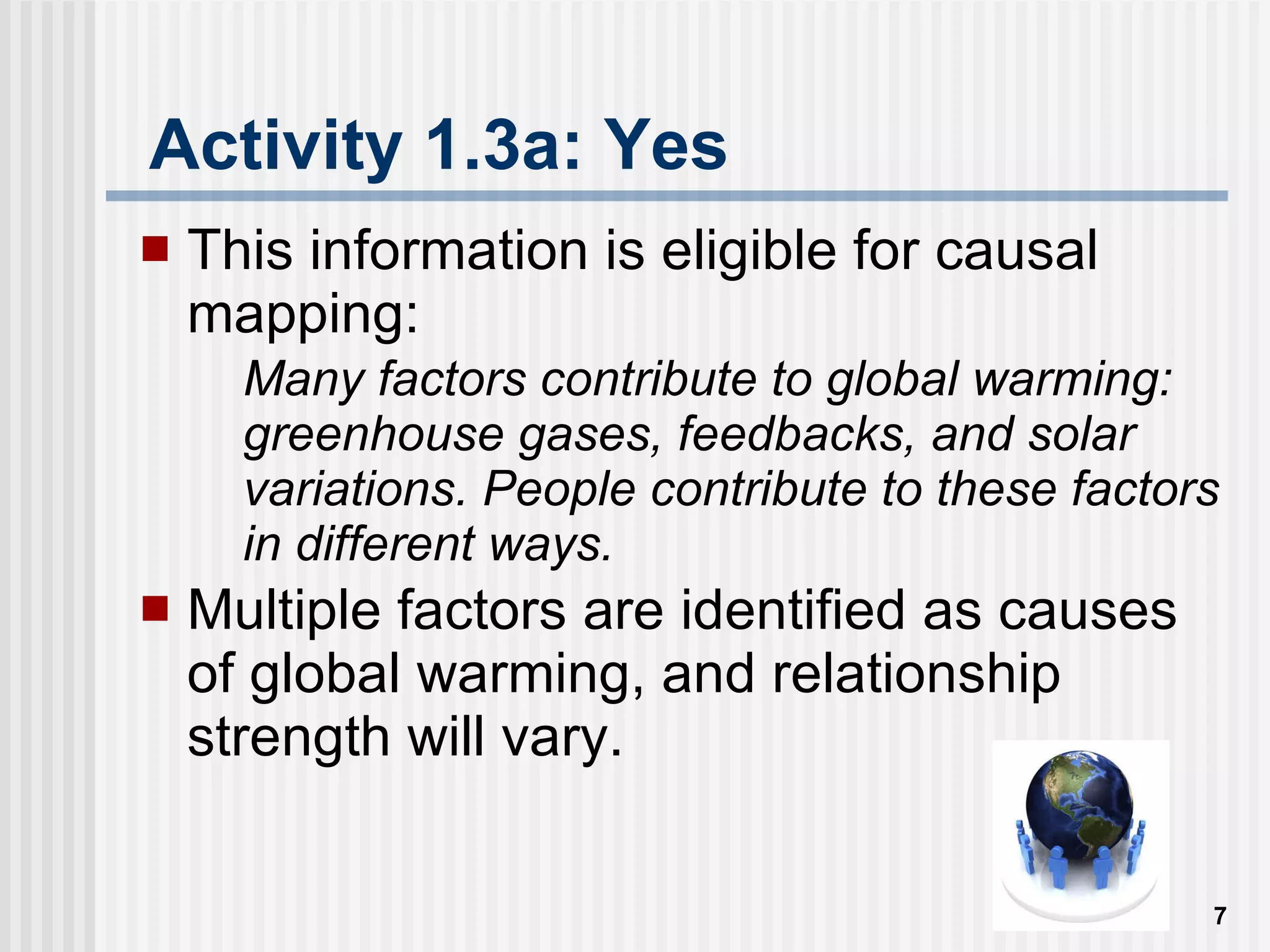 Lesson 1.3 Describe Purpose and Characteristics of Causal Maps | PPT