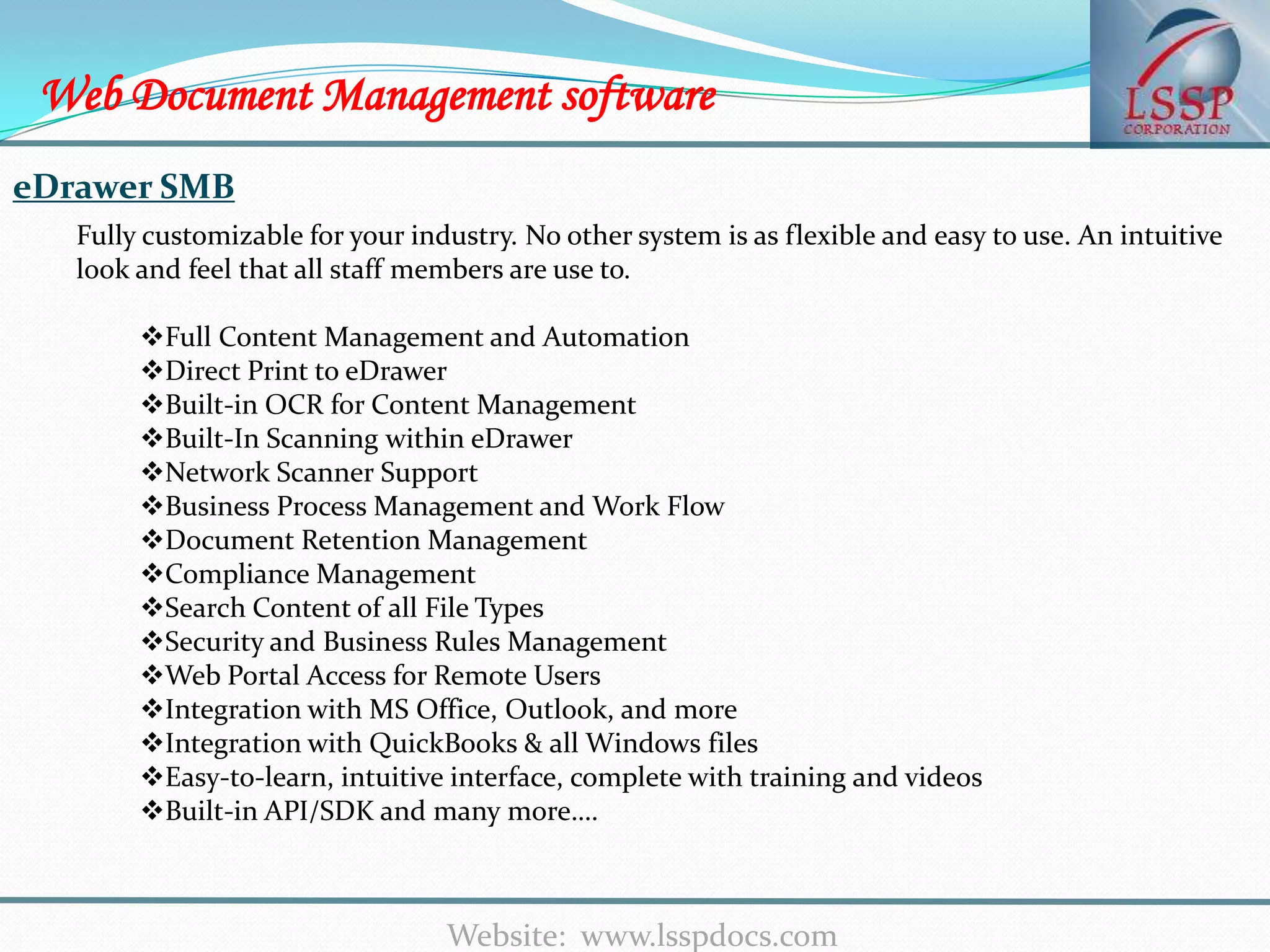 Web Document Management for any type of organization | PPT