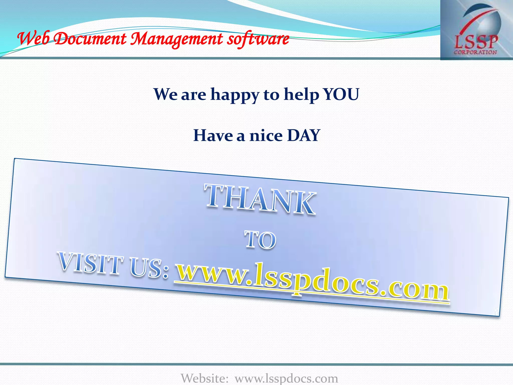 Web Document Management for any type of organization | PPT
