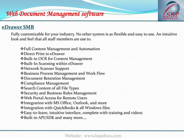 Web Document Management for any type of organization | PPT