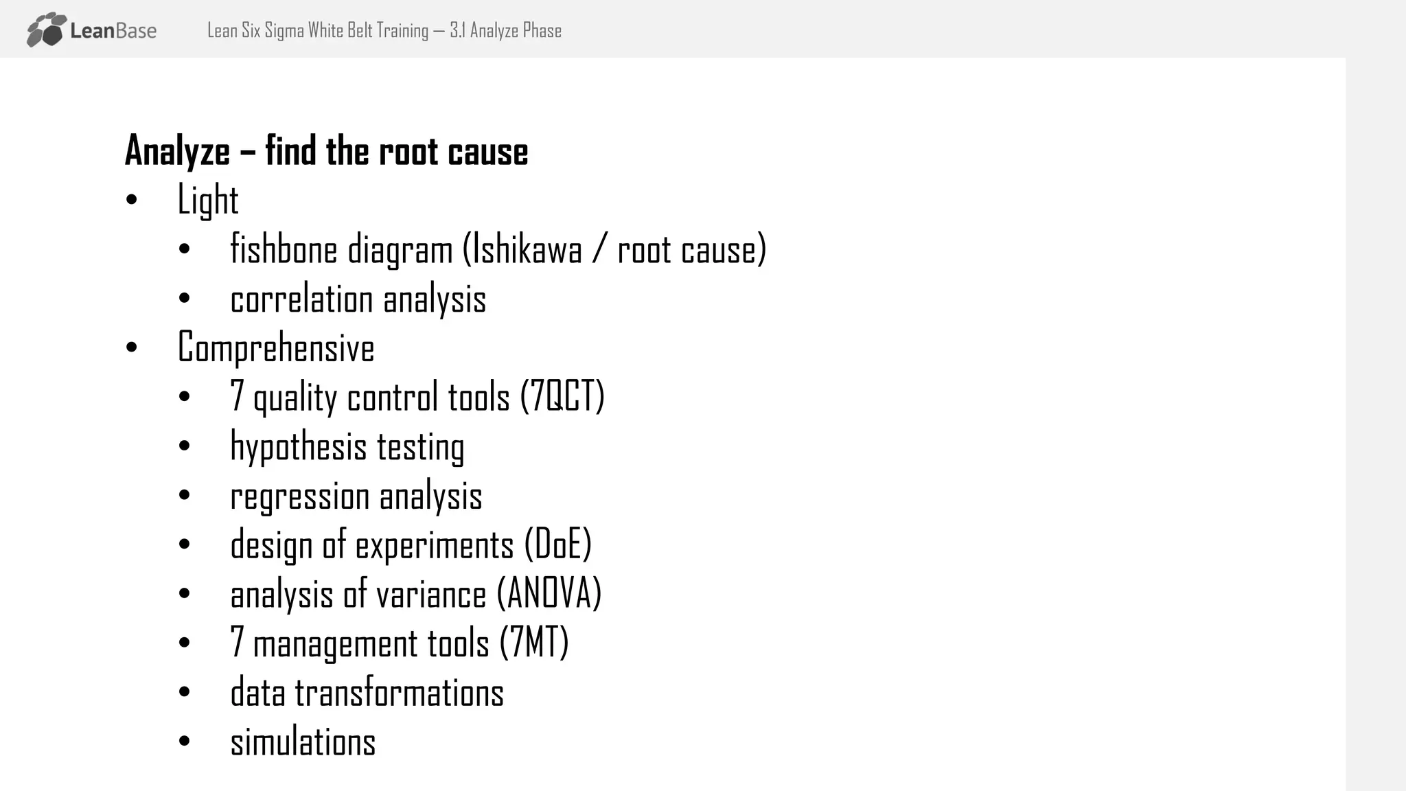 Modul 3.1: Analyze Phase | PDF
