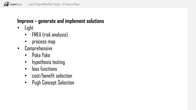 Modul 3.2: Improve Phase | PPT