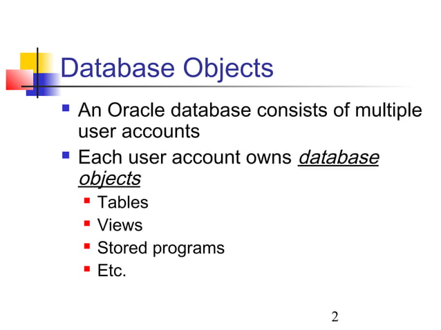Sql database object | PPT