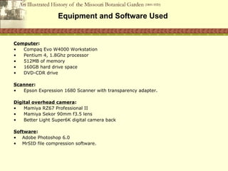 Mainstreaming Digital Imaging: Missouri Botanical Garden Archives | PPT