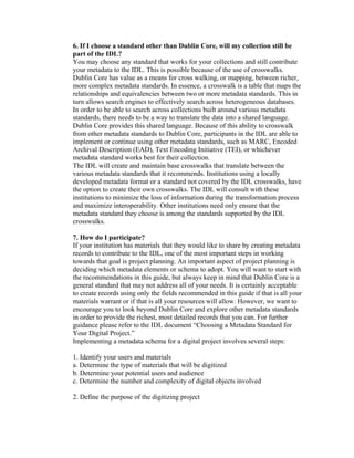 Handout for Planning and Implementing a Digital Library Project | PDF